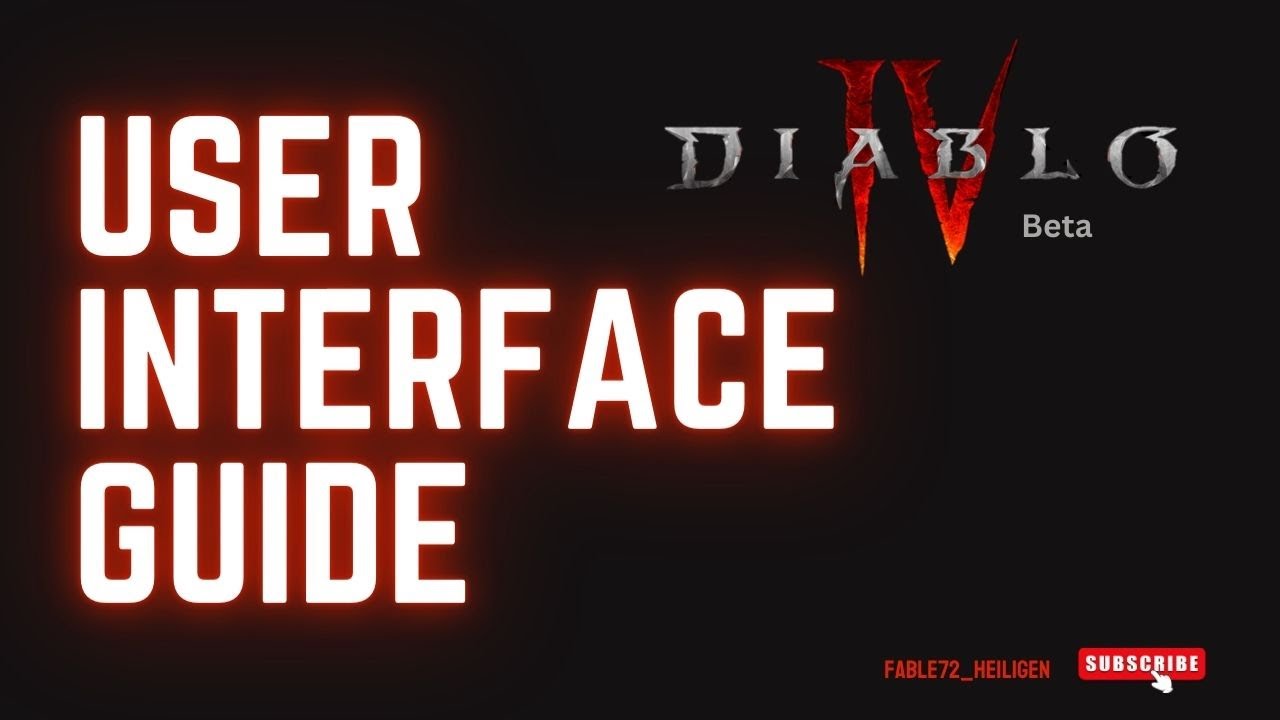 Diablo IV Beta - User Interface Guide