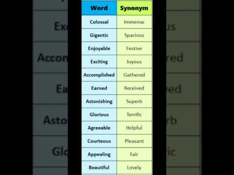 synonyms. please subscribe to support me