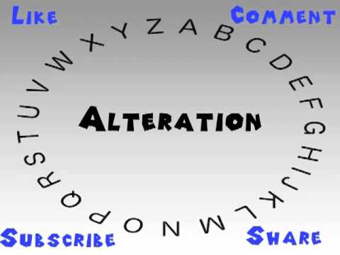 How to Say or Pronounce Alteration
