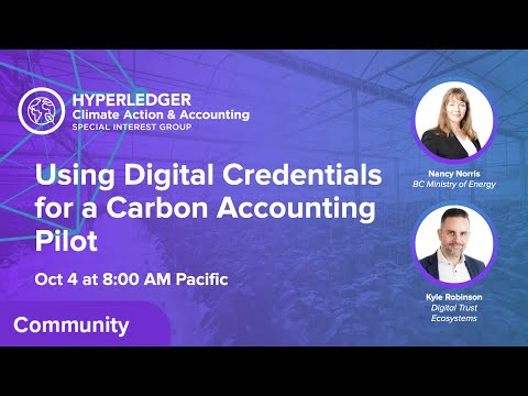 Using Digital Credentials for a Carbon Accounting Pilot