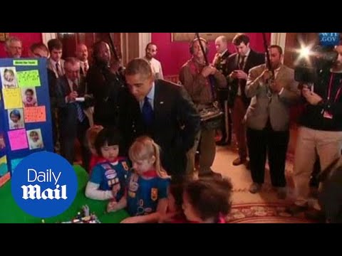 Obama welcomes young scientists to White House - Daily Mail