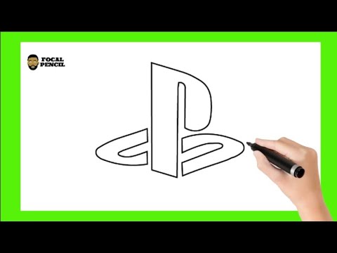 How to draw PlayStation Logo / Easy step by step drawing