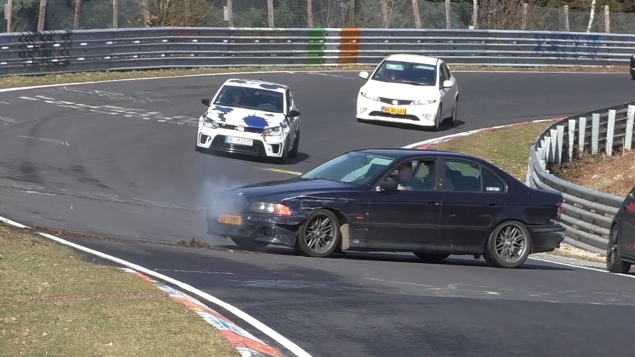 BMW 5 Series Nurburgring Crash Looks Like Overcorrection Panic ...