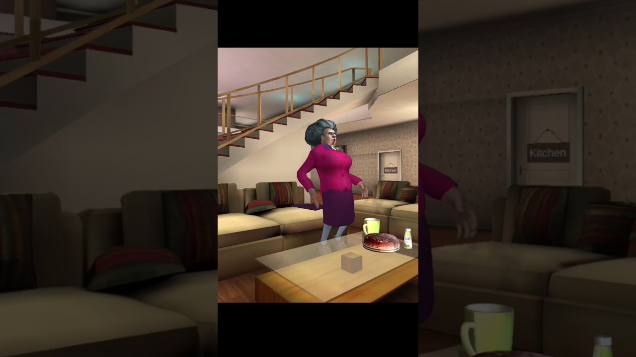 Putting a pin on miss T's sofa. very funny reaction in Scary Teacher 3d 😂😂#rt08 #scaryteacher #misst