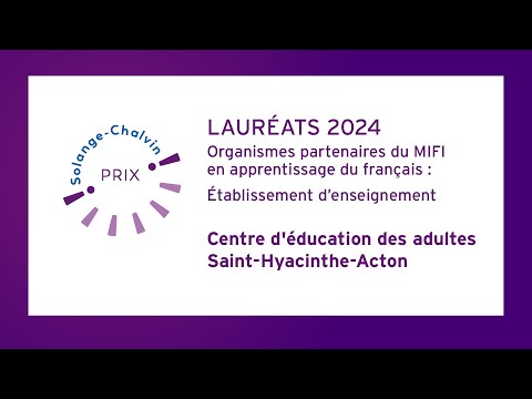 Prix Solange-Chalvin 2024 – Lauréat – Partenaires du MIFI – Établissement d’enseignement