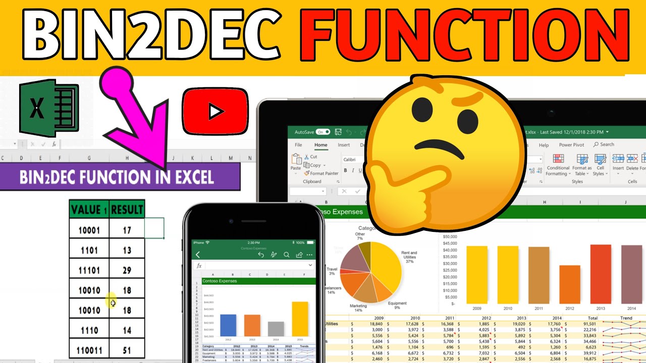 Bin2Dec Function In Excel || #formula #excel #zintinstitute