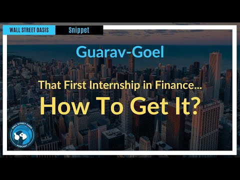 That first internship in FINANCE... how to get it? | Episode 86 Highights
