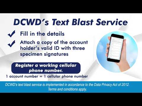 How to avail our Textblast Service | Davao City Water District