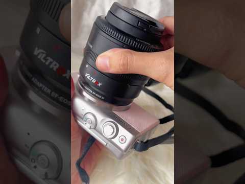 How to attach a Yongnuo 35mm lens + Viltrox Adapter on Canon M100. 📸 👉👉 https://invl.io/clm4xpb
