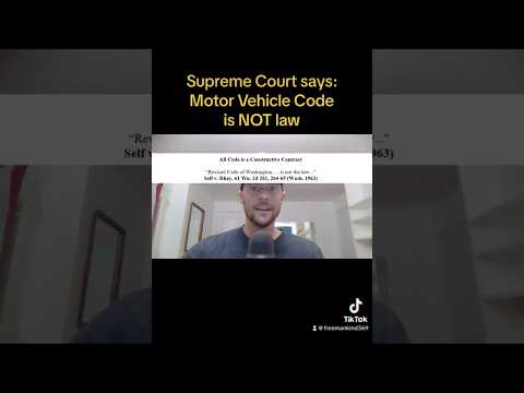 Motor Vehicle Code is Only a Contract! NOT Law…