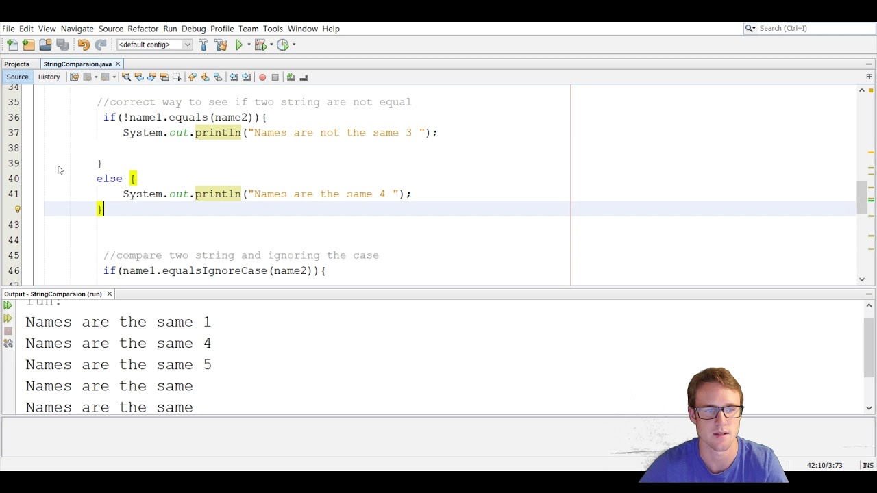 How to compare strings in Java using methods inside the string class 2019  - Beginner