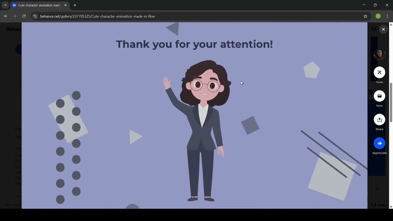 How to integrate Rive animation into Behance project