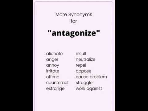 Improve Your Vocabulary | Synonyms for the word ANTAGONIZE #vocabularylearn #synonymswords #english