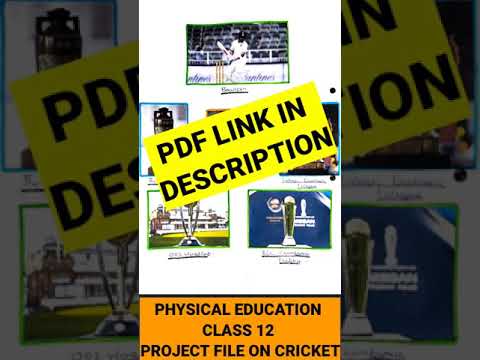 Physical Education Practical File on Cricket | Class12 Project | #shorts #ytshorts #class12 #project