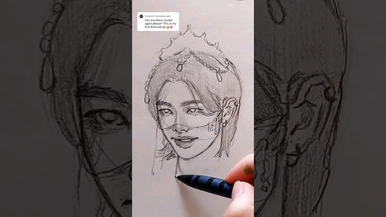 SKZ HYUNJIN 🎂💕 #straykids #hwanghyunjin #hyunjin #hyunjinskz #drawing #viral  #artwork #kpop #art