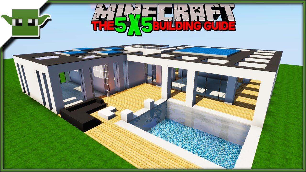 Minecraft Modern House Tutorial - The 5x5 Building Guide - Minecraft ...