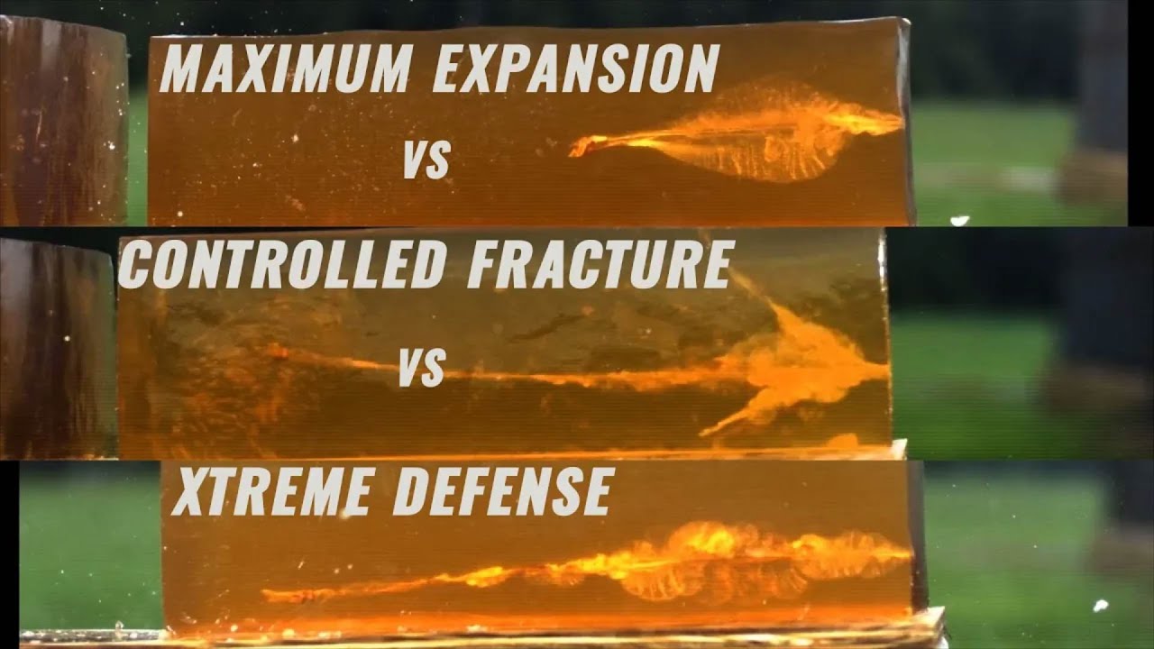 Maximum Expansion vs Controlled Fracture vs Xtreme Defense 9mm Bullets from Lehigh Defense Tests