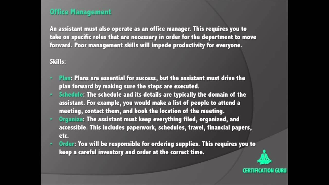 Executive and Personal Assistants