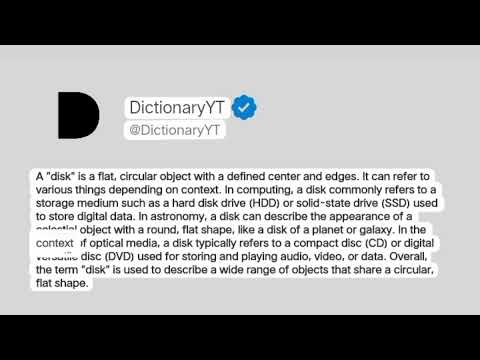 Disk Meaning in English