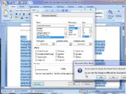 OLD BScN Basic APA Formatting (Video 1 of 4)