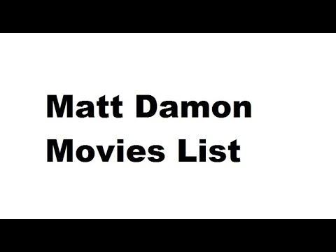 Matt Damon Movies List - Total Movies List