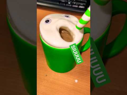 Crazy Siuuu Coffee Foam Ronaldo meme Tiktok EmikoO #funny #siuuu #meme #ronaldo #suiii #siuuuuu #siu