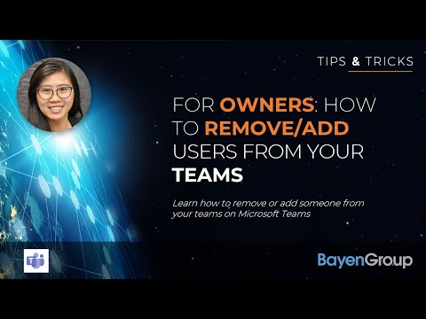 Microsoft Teams - How to Remove/Add Users from Teams