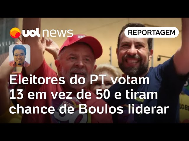 Eleitor de PT vota 13 ao invés de 50 e tira chance de Boulos de ser 1º