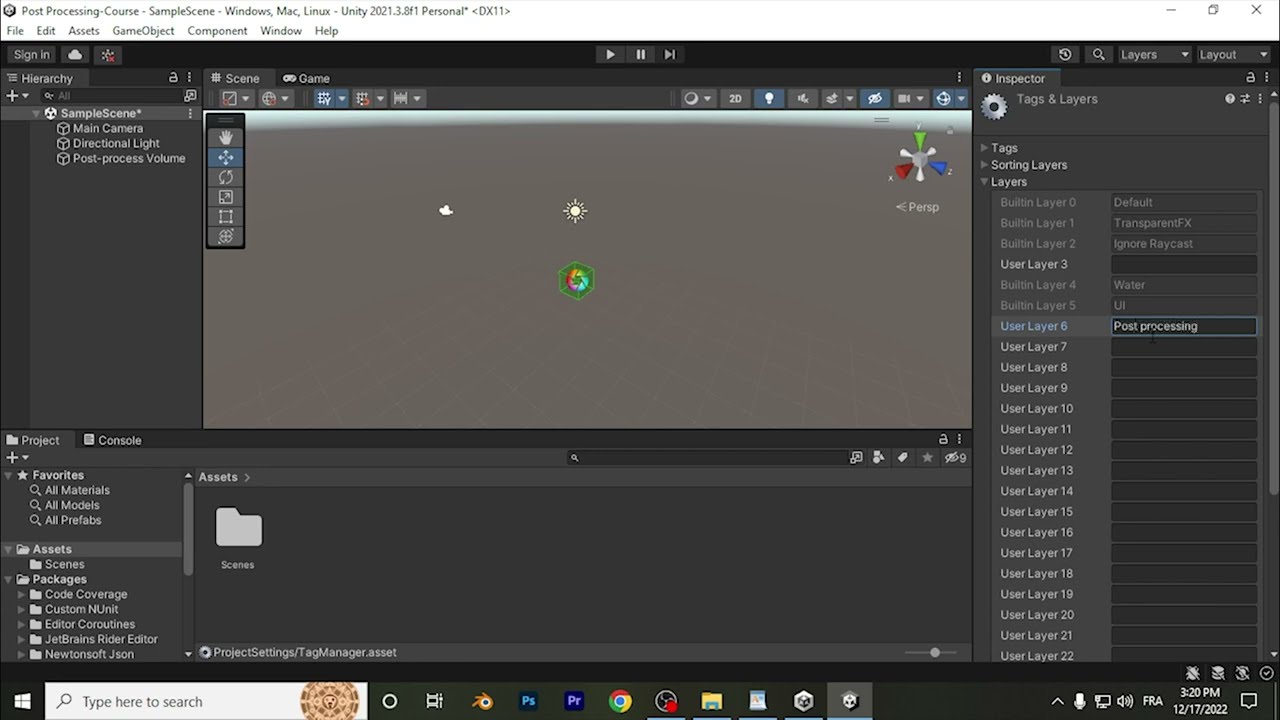 Setting up Post Processing in Unity - Built-In Render pipeline