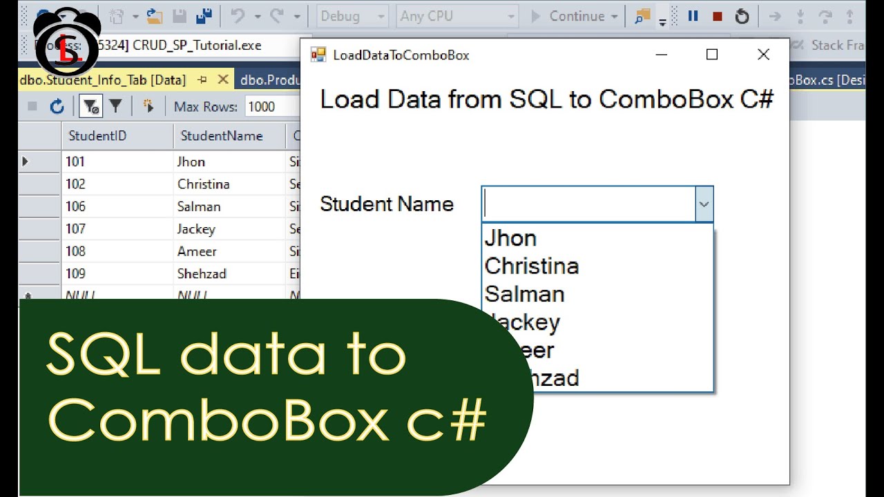 Load Data from SQL to ComboBox in C#