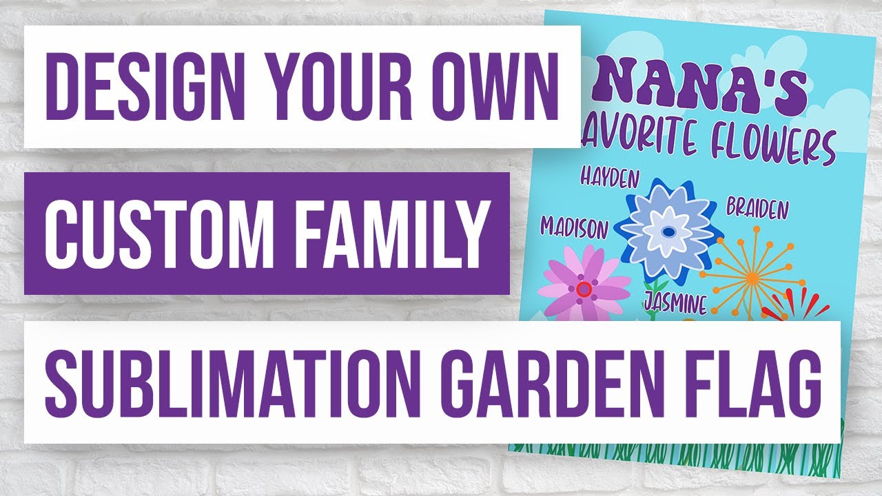 🏁 Design Your Own Custom Family Sublimation Garden Flag