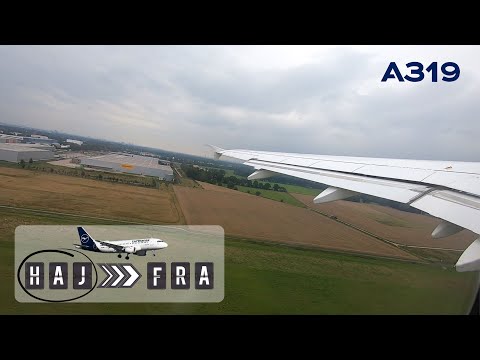 Lufthansa takeoff from Hannover airport (HAJ) | Airbus A319