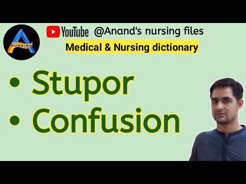 Stupor//Confusion//Psychiatric term//Medical term//@anandsnursingfiles