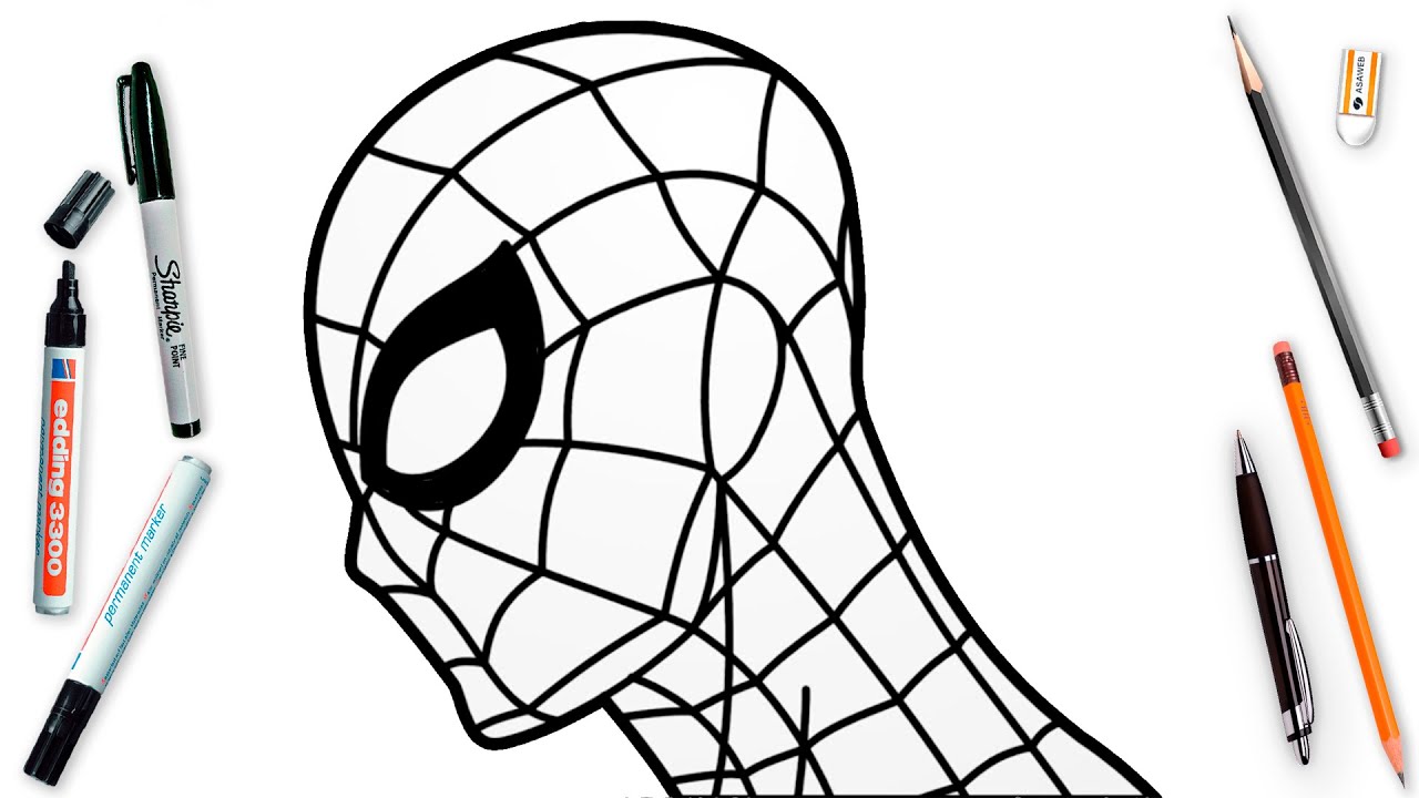 How To Draw Spider-Man Easy Step By Step | Marvel Super Heroes Drawing Tutorial
