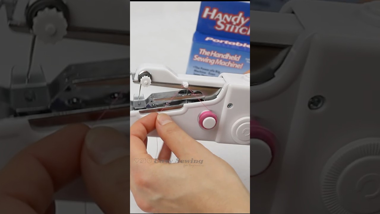 How to use a handheld sewing machine quick version. Check out the long version for more tips 🪡🪡