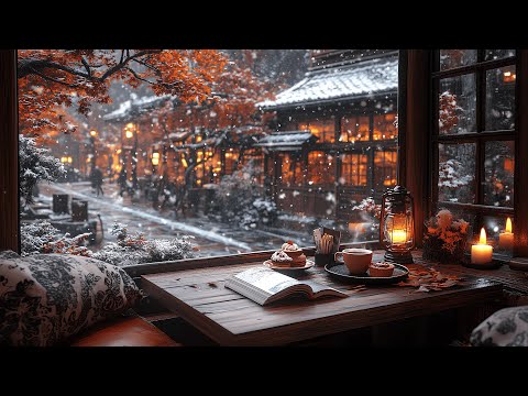 Cozy Winter Ambience❄️🎷Smooth Jazz Music in Warm Coffee Shop Ambience for Relaxing, Working, Study