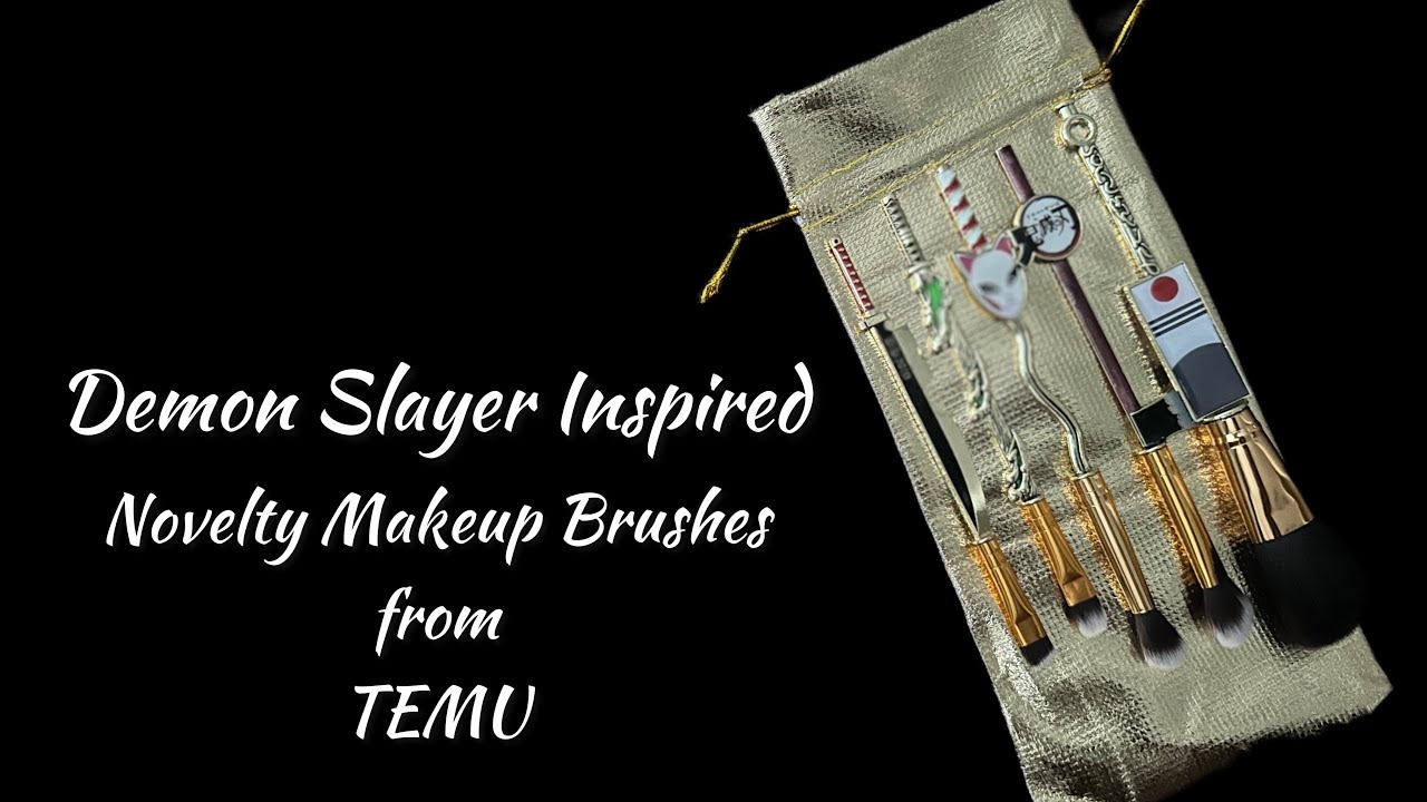 Demon Slayer Inspired Makeup Brushes from TEMU