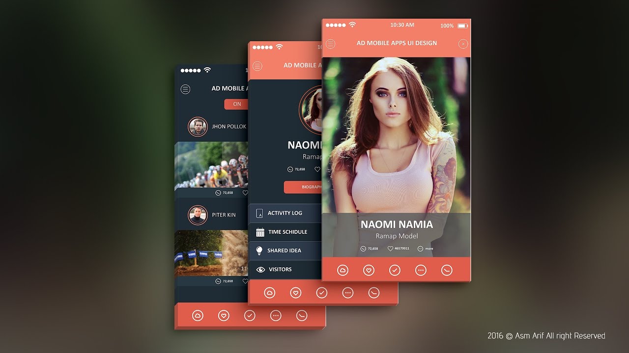 Mobile apps design | UI/UX | Illustrator CC Tutorial