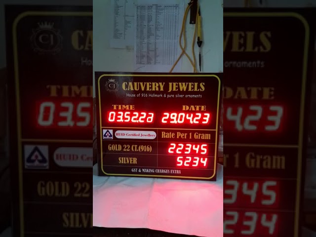 Gold Silver Rate Display - Gold Price Info Board Manufacturer from ...
