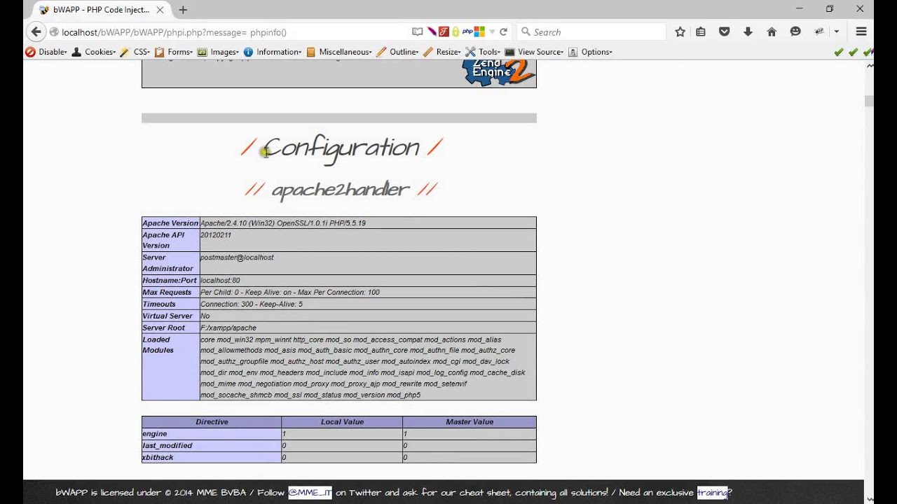 bWAPP PHP Code Injection