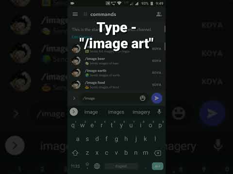 How get a Art image in Discord using koya bot #roduz #discord #art