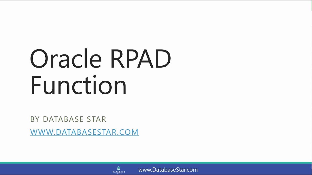 Oracle RPAD Function
