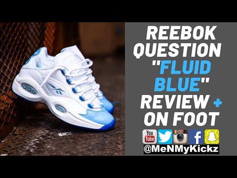 Reebok Question Low "Fluid Blue Toe" Review + On Foot · UNC Toe On Feet · FX5000