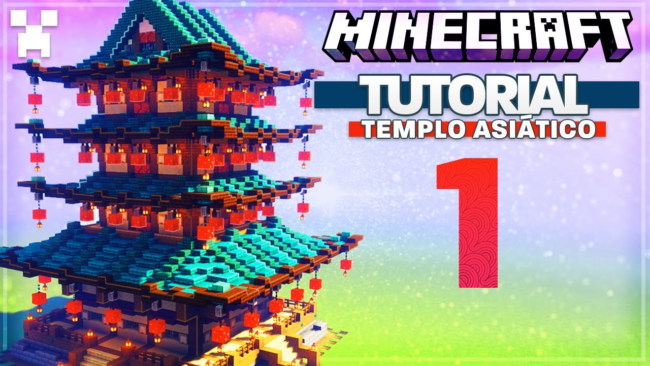 COMO CONSTRUIR um TEMPLO/CASA ASIÁTICA e deixar SEU MUNDO no MINECRAFT LINDO!! (SIMPLES) - PARTE 1