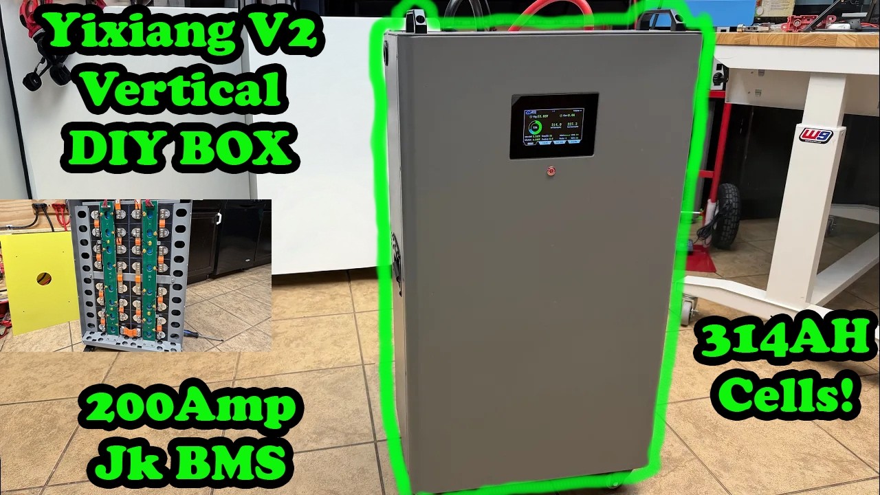 YIXIANG Vertical 16KWH DIY Battery Kit FULL Build, Testing, Review 314Ah Cells Lifepo4
