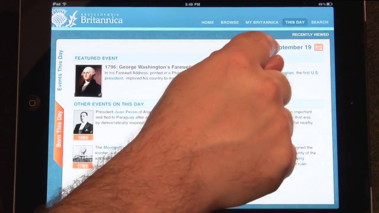 Encyclopaedia Britannica App Demonstration