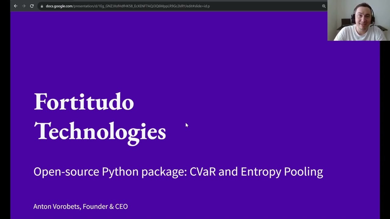 1. CVaR and Entropy Pooling