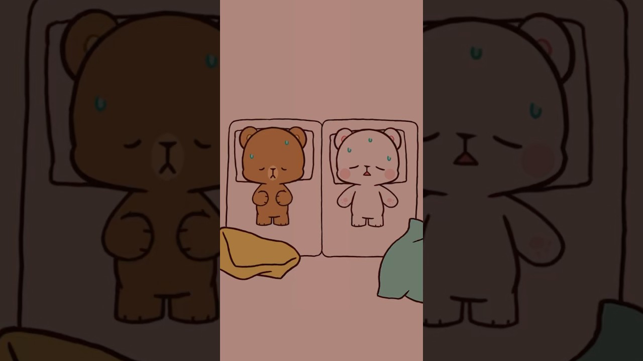 Too hot to nap #shorts #milkmocha #milkandmocha #milkmochabear #bears #animation #cuteanimation