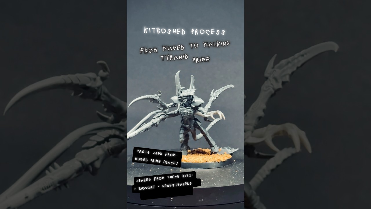 PRIME WITH WHIP KITBASH #kitbash #tyranids #warhammer40k #tutorial