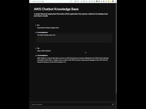 AWS Chatbot Knowledge Base RAG Application